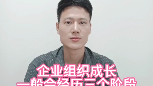 企业的组织成长,一般会经历三个阶段