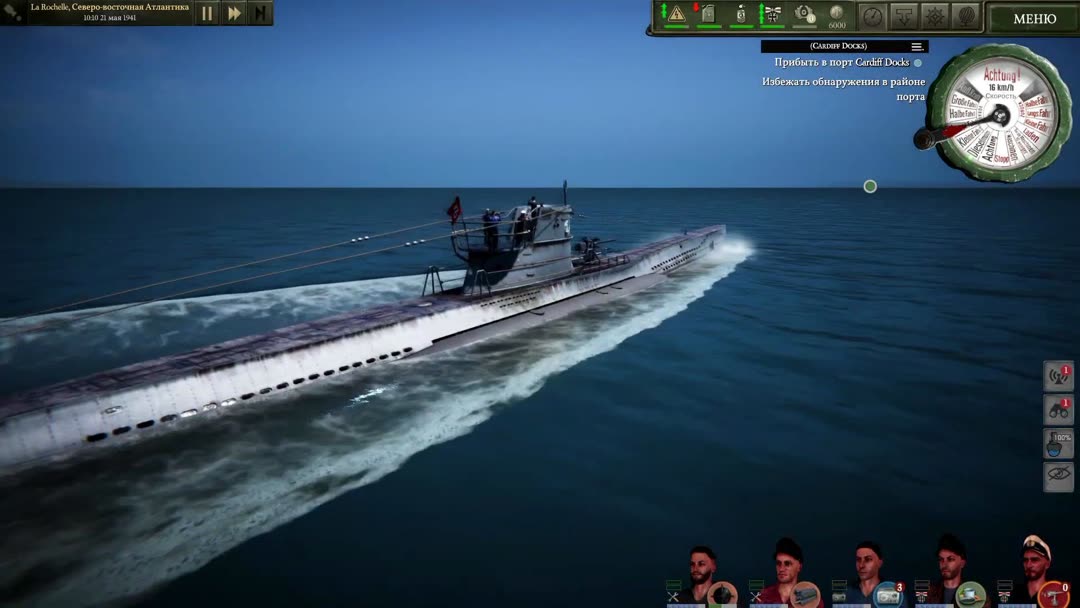 二战德国海军潜艇模拟游戏《Uboat》游戏演示