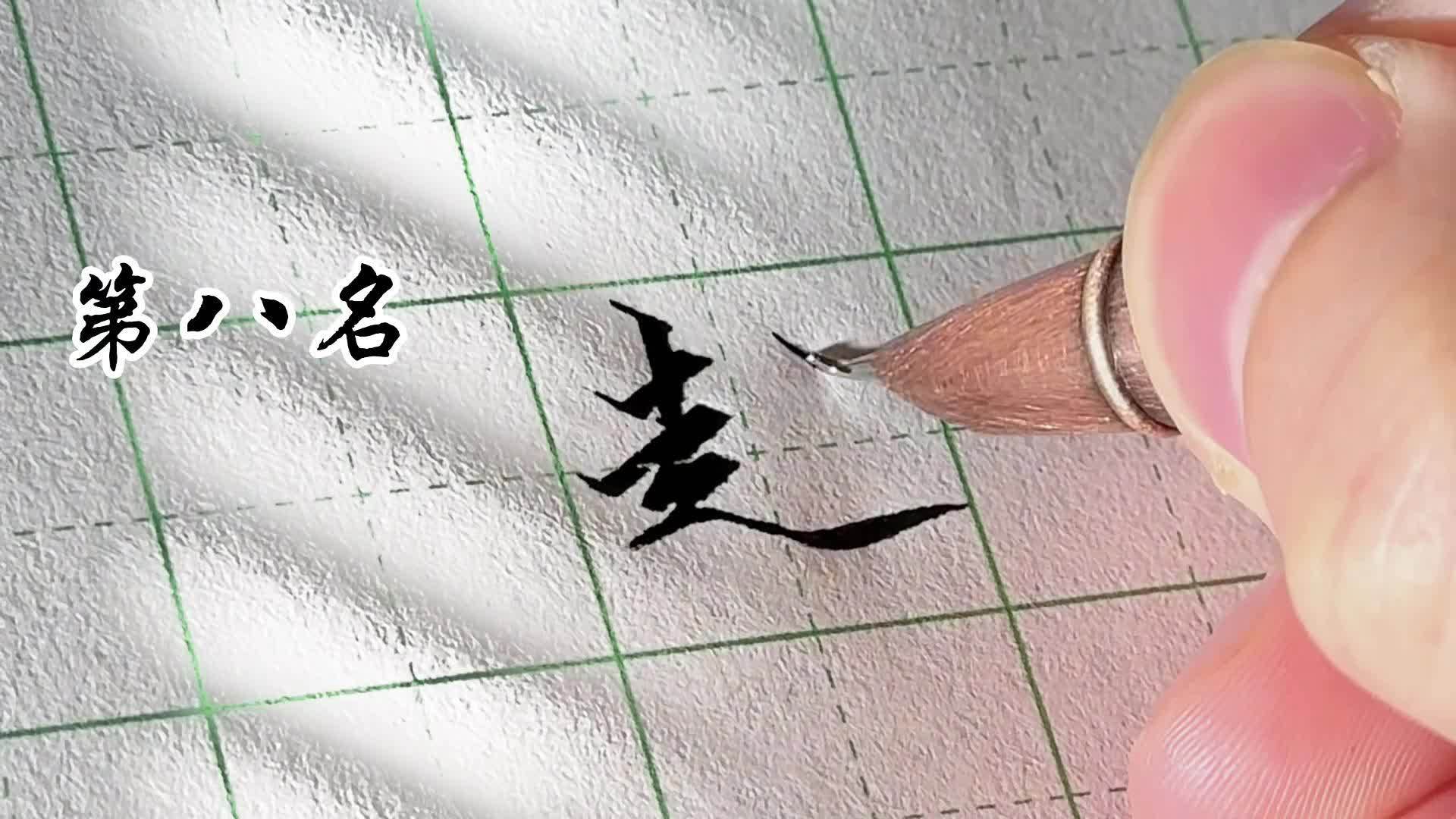 来看看常用姓氏连笔写法怎么写里面有你的姓氏吗?