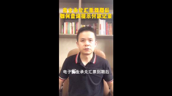 商业承兑汇票到期后如何查询提示付款记录