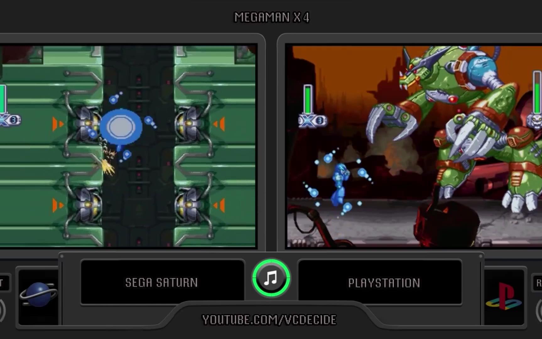 《洛克人X4》SS版 PS版对比