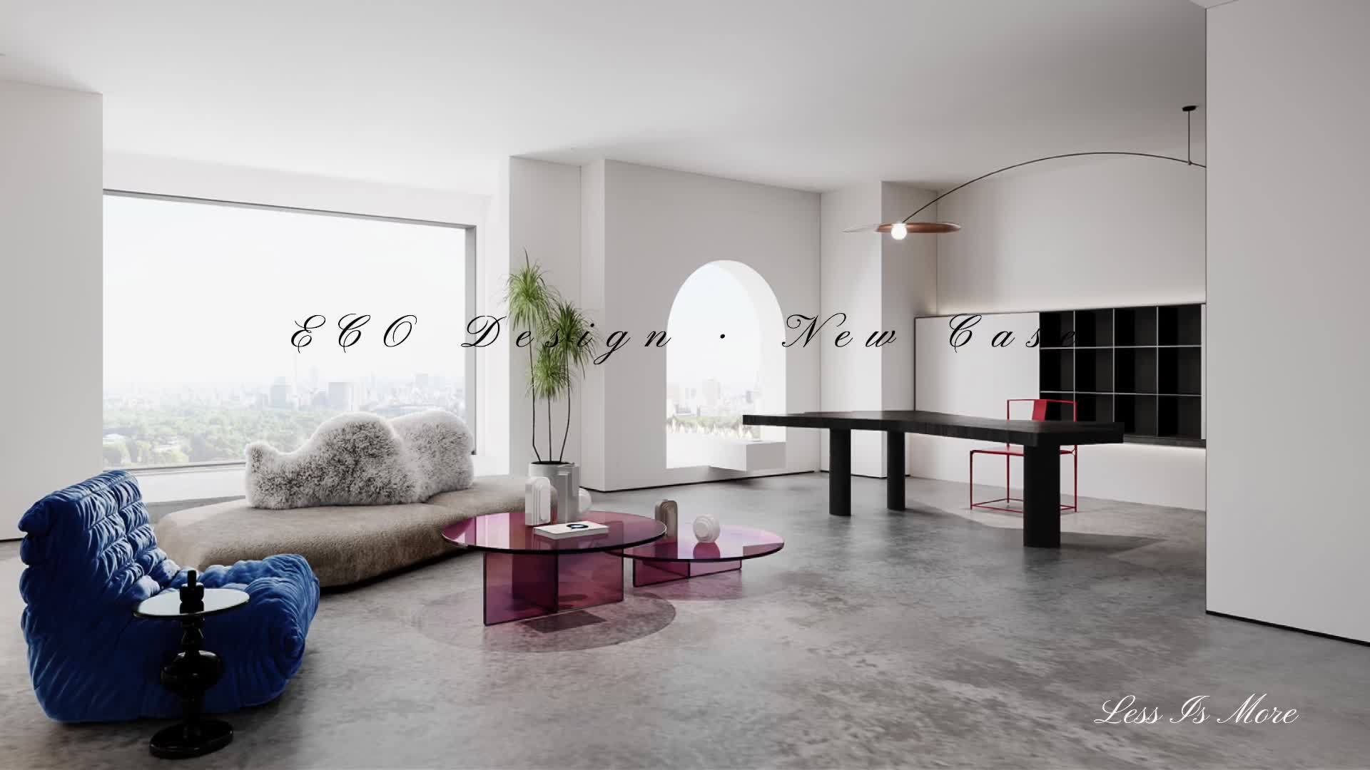 大宅至简,全屋微水泥诠释极简风美学;异构的每一次设计,都是私人定制...