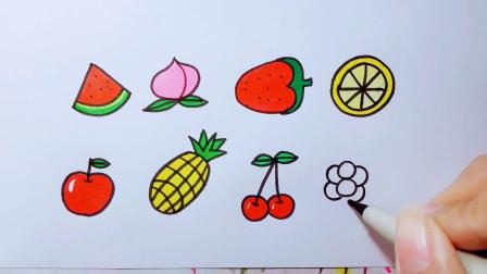用数字画水果,有你喜欢吃的吗?