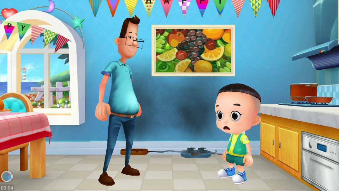 开心派对的时候也要注意用电安全哦!大头儿子居家安全游戏