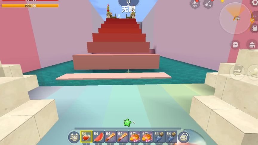 迷你世界:火箭家族之美食跑酷! 有毒蛋糕吃啦,就会失败。