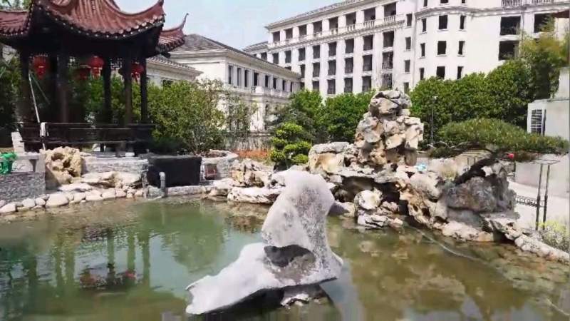 鱼池过滤系统升级加强,强大的过滤系统是锦鲤鱼池清澈洁净的秘密