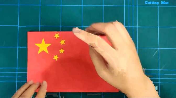五星红旗的手工制作方法,简单易学,小朋友你学会了吗