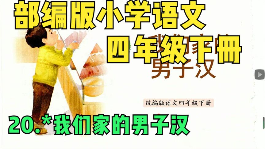 部编版小学语文 四年级下册 20.*我们家的男子汉