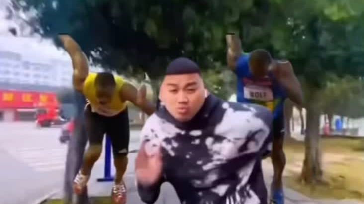 博尔特和盖伊算个der#假跑小哥 #都是跑步达人