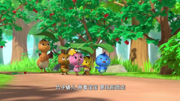 萌鸡小队:小鸡们真是淘气,它们在表演杂技,真是好玩的游戏