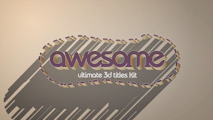 10462 三维复古文字标题动画||LOGO|AE|视频制作