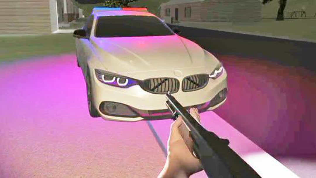 小偷模拟器:会武小偷半夜闯住宅区,发现会穿墙的警车