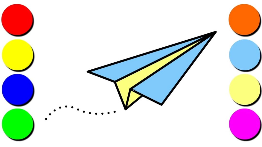 纸飞机要怎么画 会飞的纸飞机简笔画 给纸飞机涂颜色