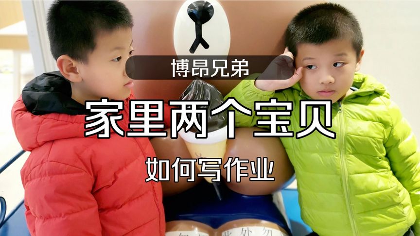 博昂兄弟:宝妈如何提高两个宝贝写作业的效率?分开还是一起写!