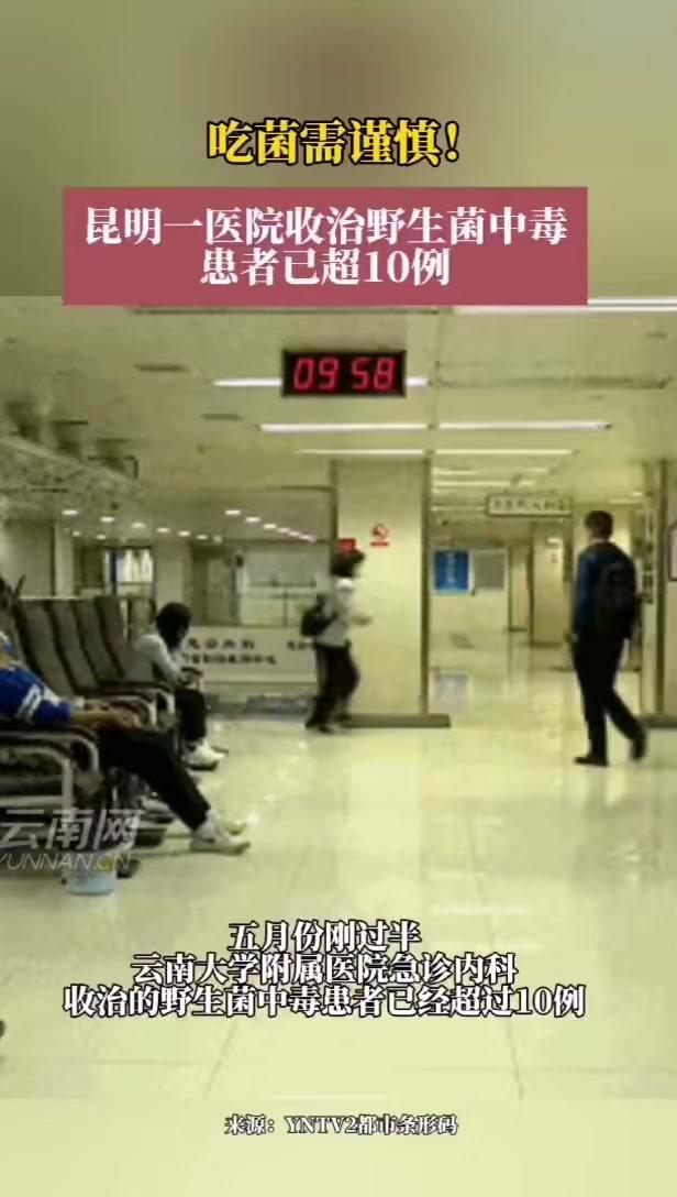 吃菌需谨慎!昆明一医院收治野生菌中毒患者已超10例。安全提示:不要...
