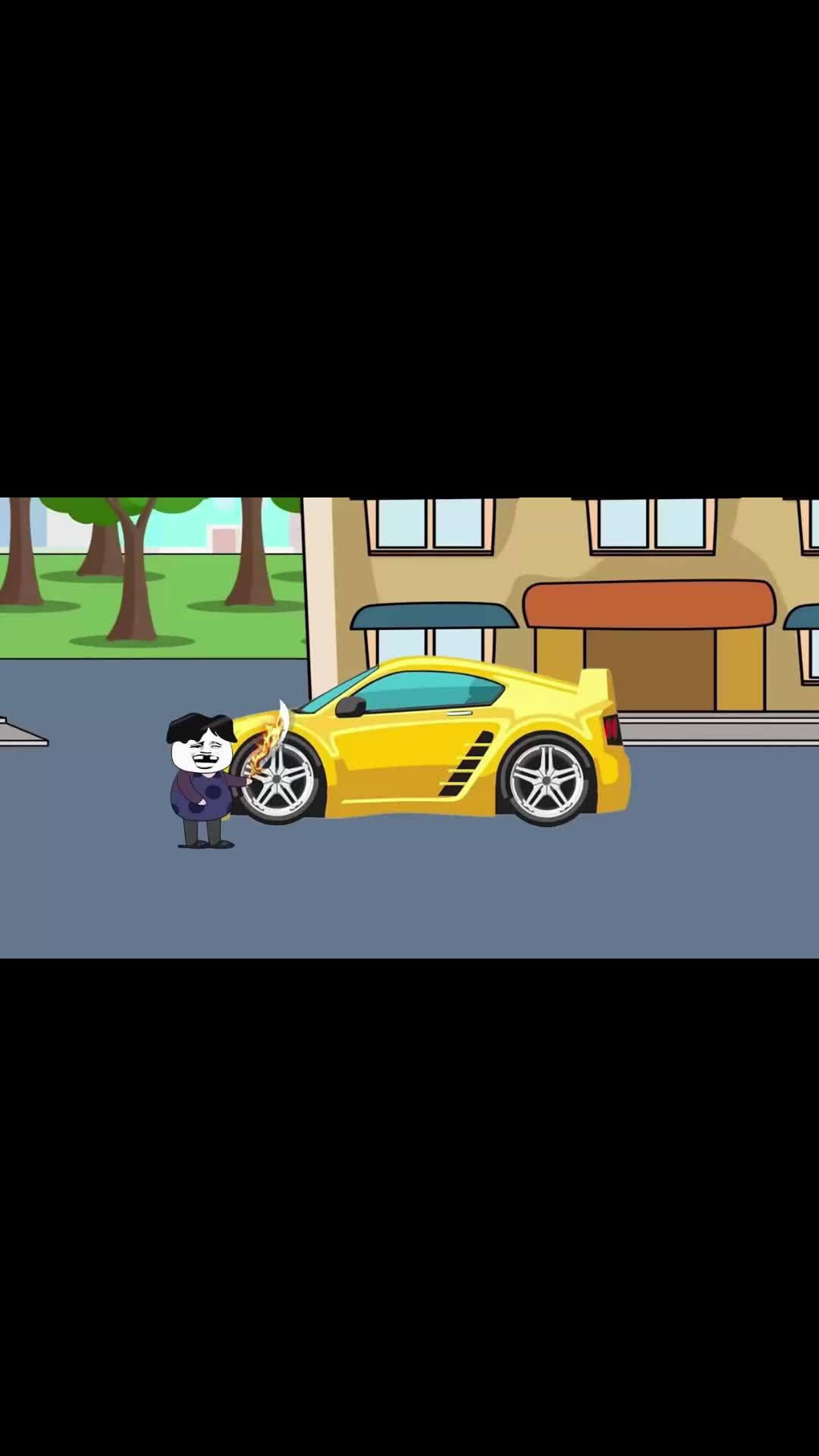 熊孩子刮超跑,家人卖房赔偿#全国交通安全日#沙雕动画#熊孩子