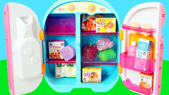 小朋友过家家厨房 双开门趣味冰箱玩具