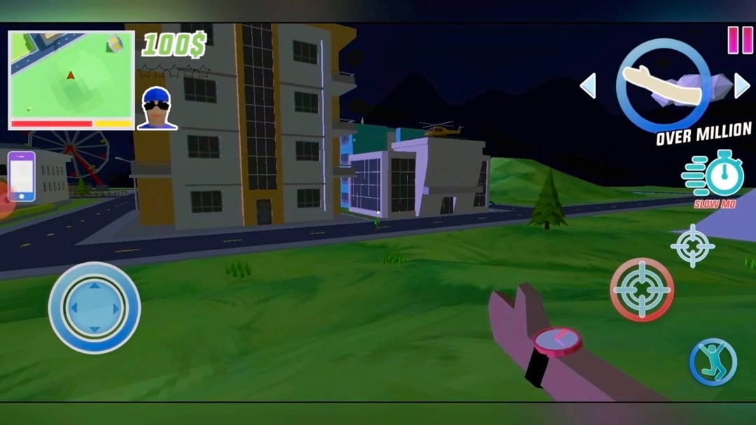 沙盒趣味模拟器 飞机居然在屋顶上 半夜爬楼开飞机 游戏