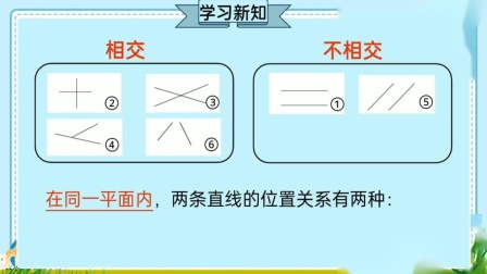 四年级上册数学第五单元认识平行