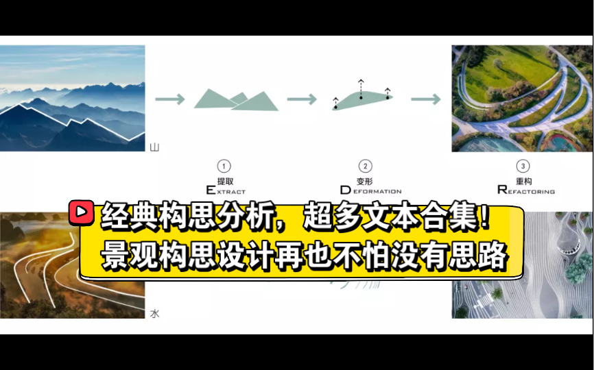 【29】景观构思设计收藏,超多文本合集,经典构思分析,景观构思设计...