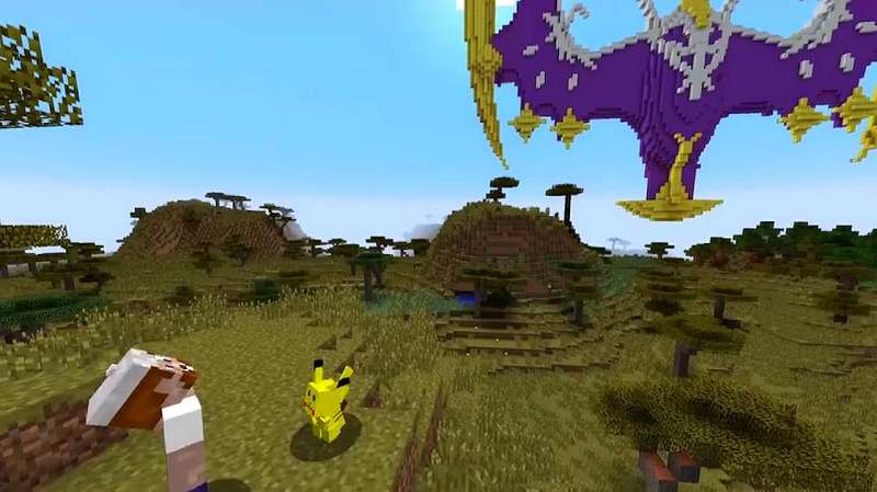 我的世界:植物vs僵尸,戴夫和皮卡丘大战怪物