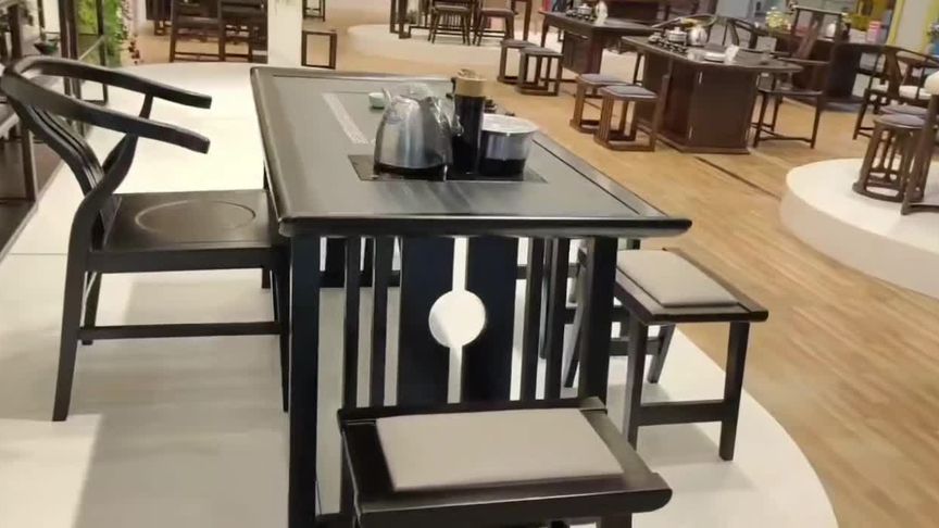#作品推广上热门 #茶桌茶台 #新中式实木家具