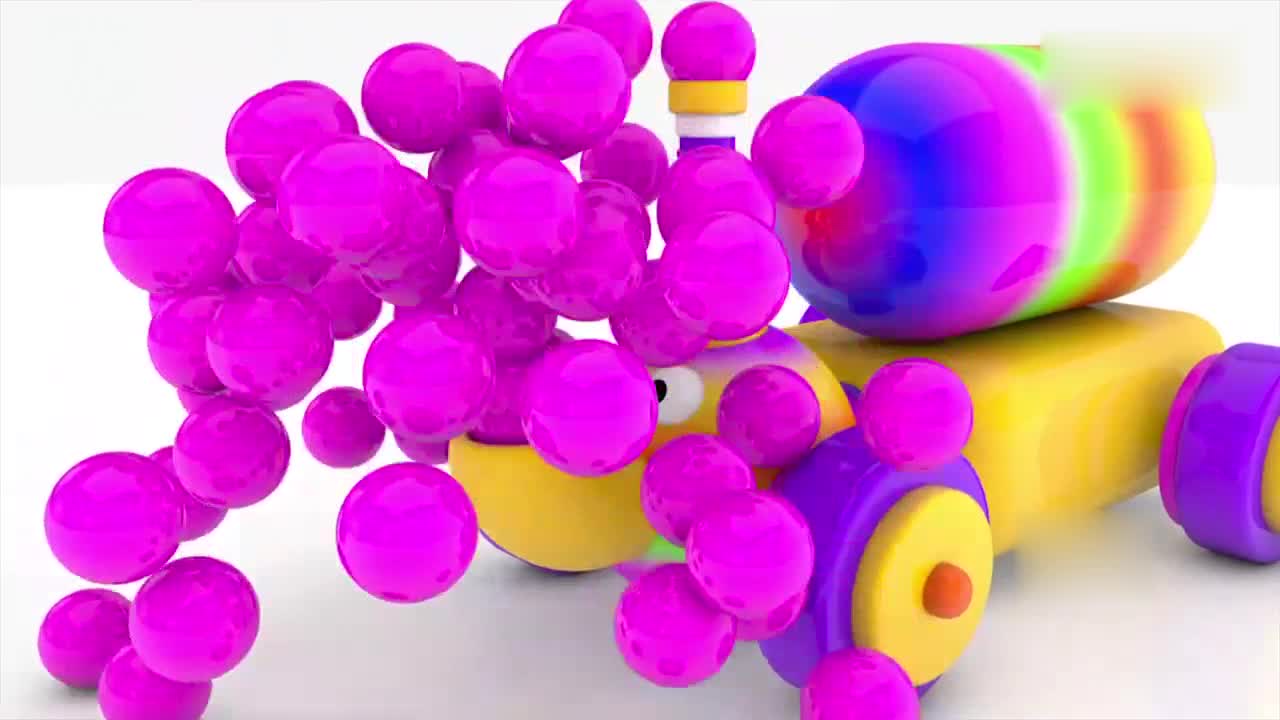 亲子动画 3D动漫玩具象泡泡机吐出好多彩色泡泡呢