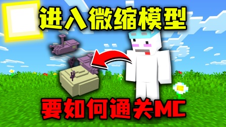 我的世界:制作微缩模型!缩小获得神器,要如何通关MC?