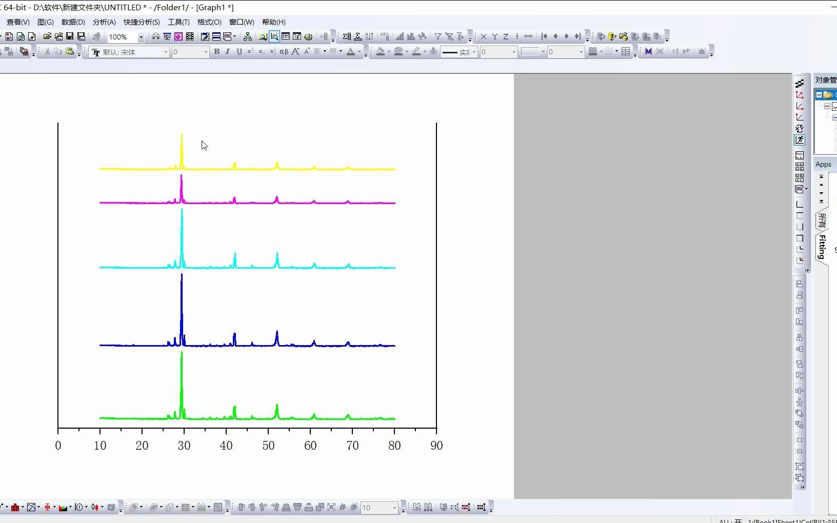 XRD数据批量绘图简便方法