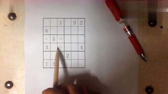 六宫格数独技巧1-6方法,运用游戏排除法讲解,这个方法太简单