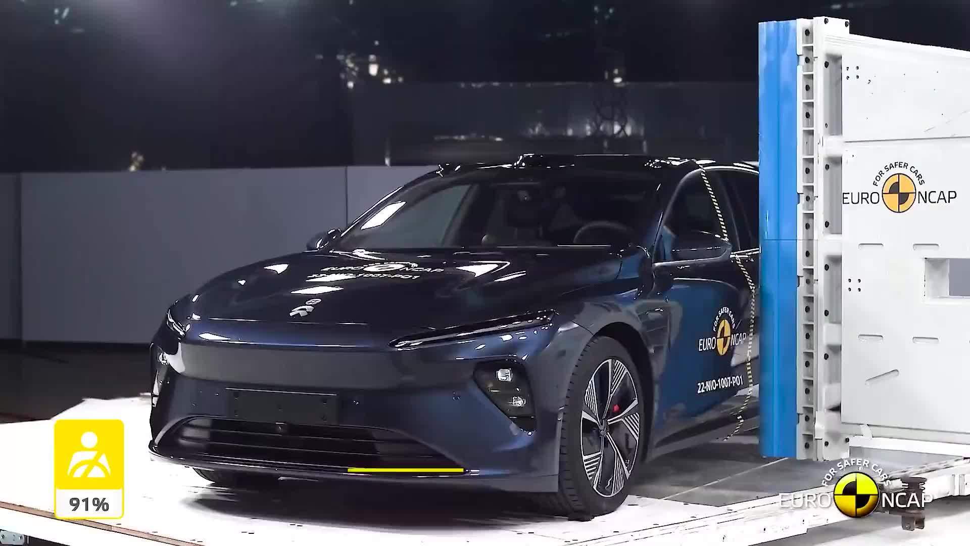 蔚来ET7碰撞测试对比特斯拉model Y