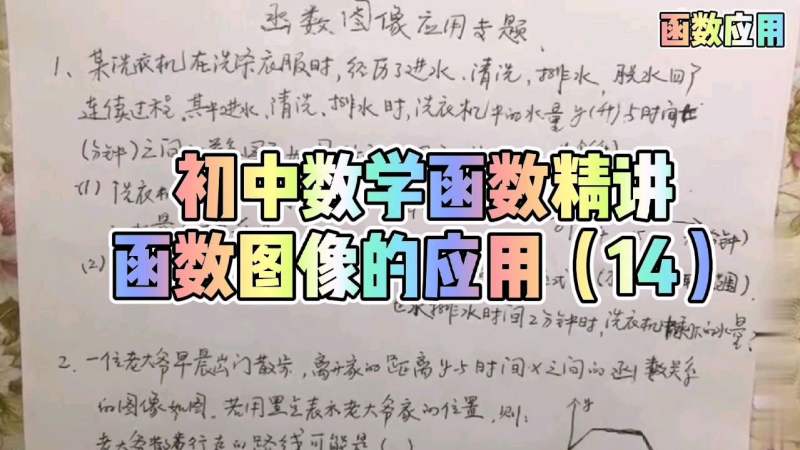 「突破数学」公开课:初中数学函数精讲(14)