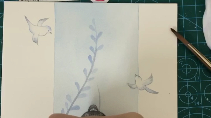 好雨知时节24节气之大寒,古风Q版人物简单水彩教程