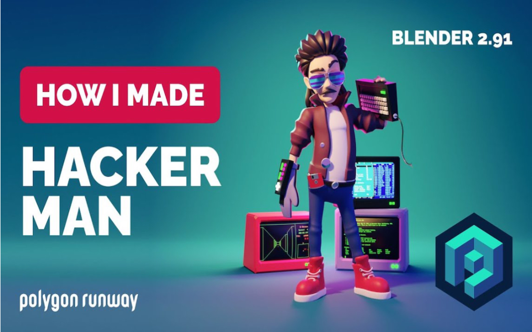 【Blender 2.9】黑客人物 - 3D建模与绘制过程