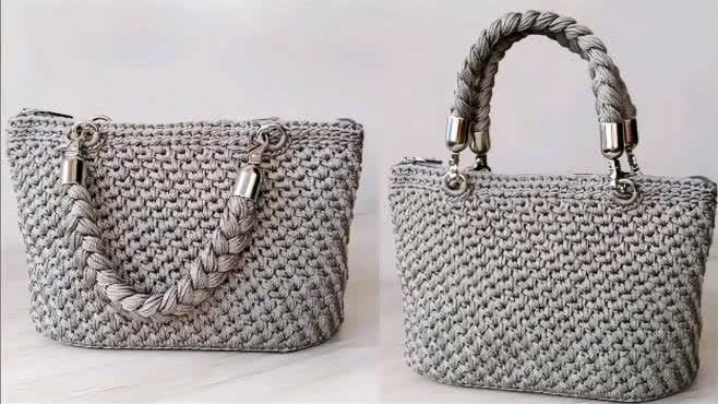 钩针编织麦穗花手提包教程