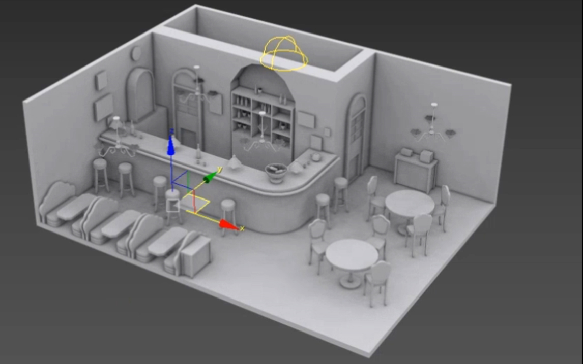 【3dmax建模】小酒馆场景模型构建,室内场景建模,场景思路分析
