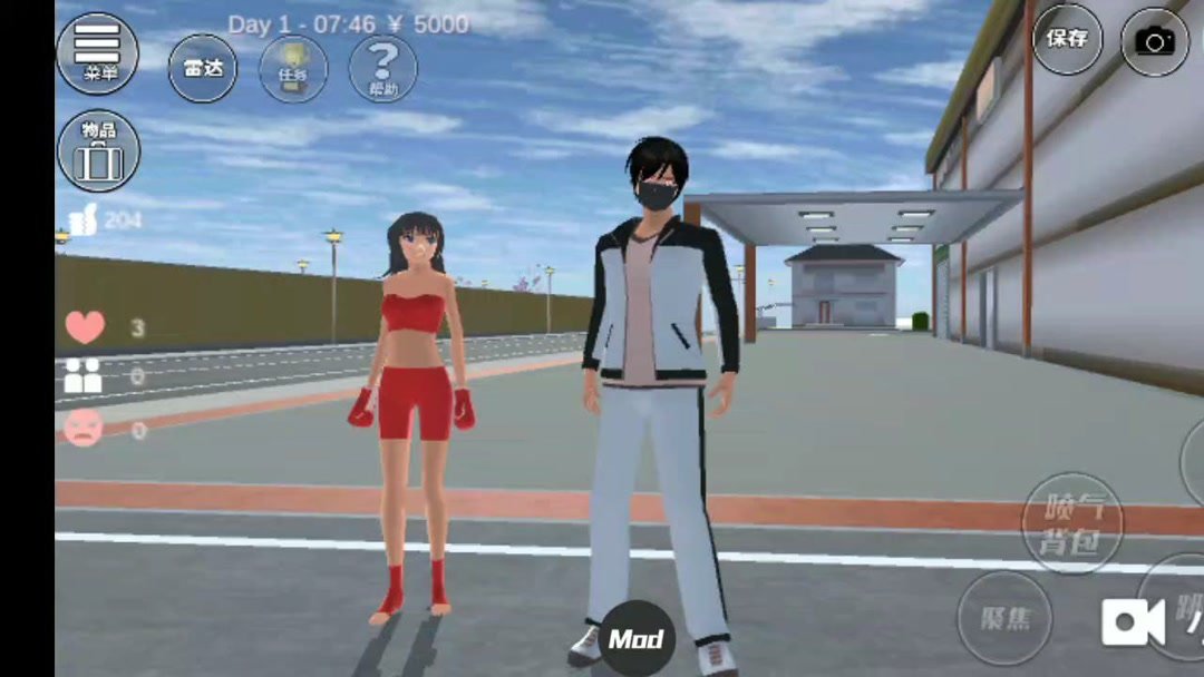 樱花校园模拟器:测试米卡能打多少黑帮?谢米卡:差一点!