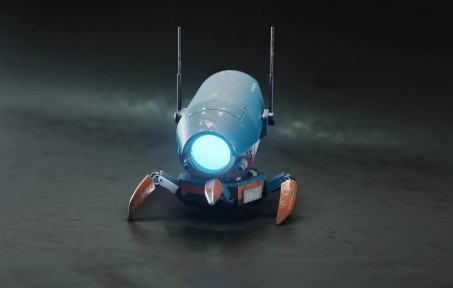 跟着国外大佬做的小机器人动画-骨骼动画