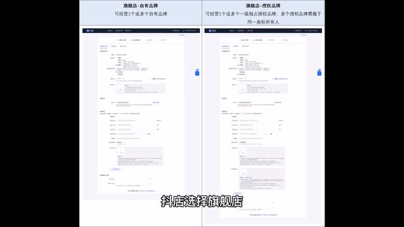 抖店选择旗舰店- •仅适用于使用“企业
