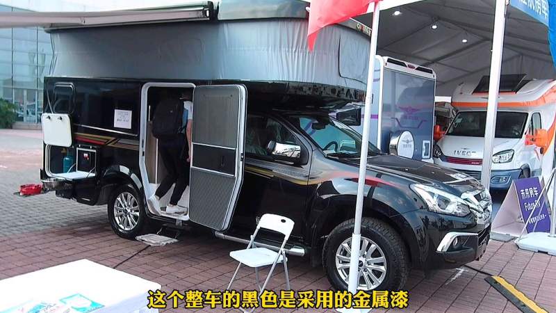 五十铃单排皮卡升顶房车,四驱自动挡,老人和女士都能轻松驾驶