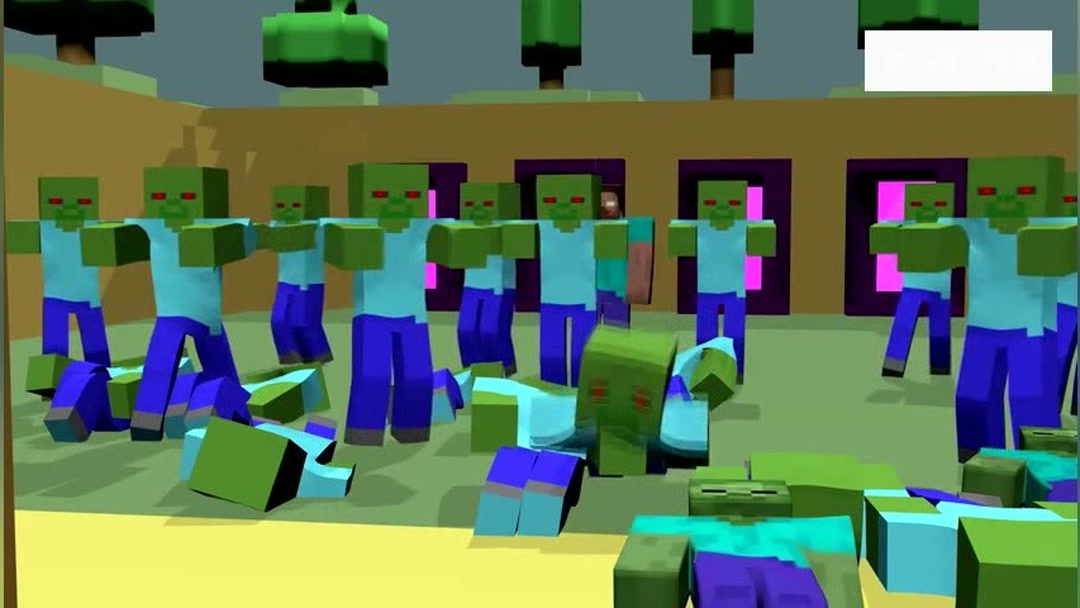 我的世界MC动画:Him带着僵尸大军入侵CS:GO