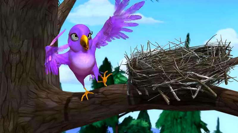 熊出没:小鸟好不容易有了新窝,光头强又来砍树,真是太过分了