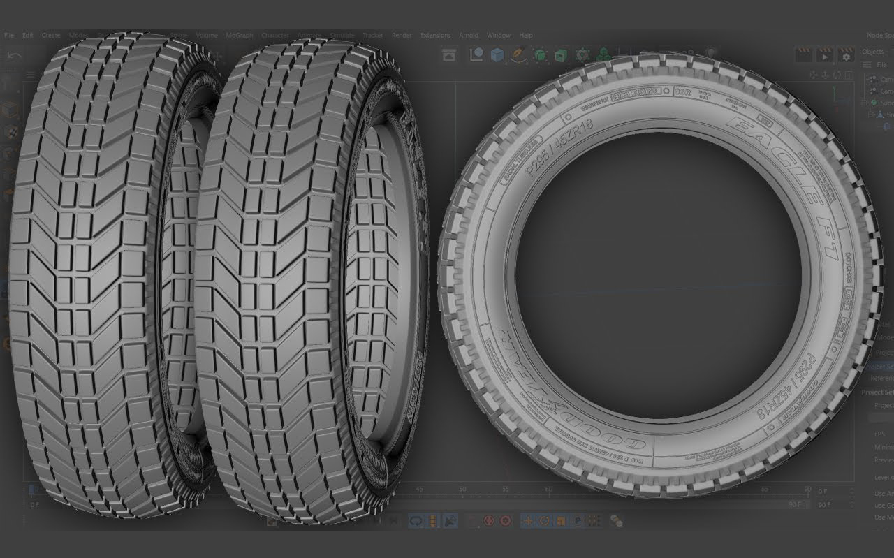 C4D-轮胎建模