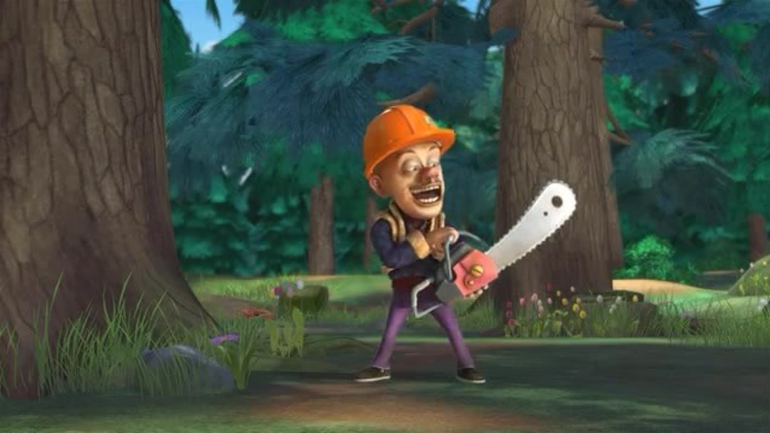 光头强砍树竟然被小鸟欺负