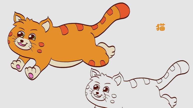 简笔画大全,小猫(五)