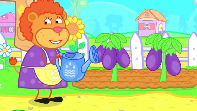 大家一起来推南瓜呀,推不动,小伙伴们来帮忙