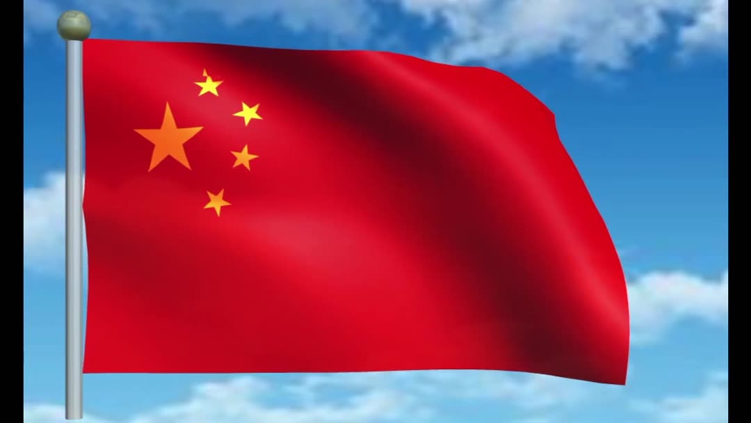 五星红旗迎风飘扬