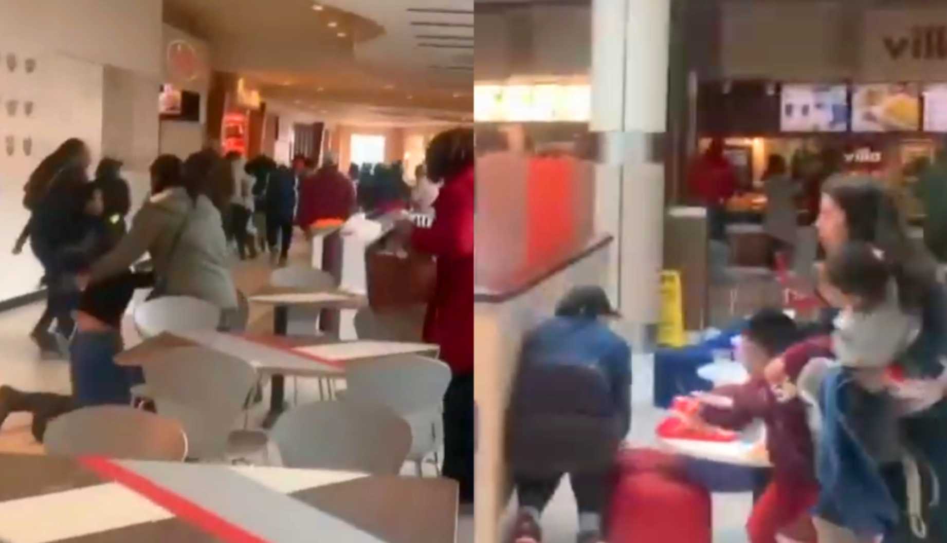 因口角掏枪射击!实拍:美一商场发生枪击案 现场顾客四散狂奔