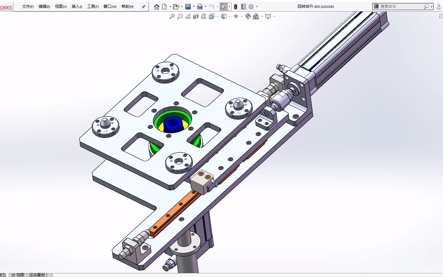 顶升旋转的固定旋转方式怎么做结构