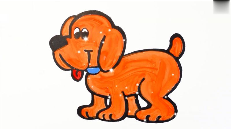 简易画教你画小狗